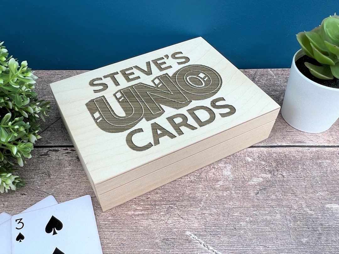 Uno Playing Card Box Personalised Gift Stack Games Birthday Christmas ...