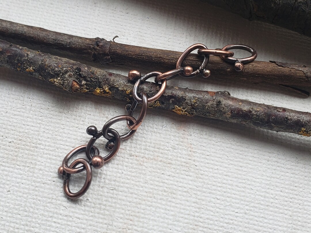 Handmade Copper Chain Segment Artistic Copper Cable Chain 18ga Segment ...