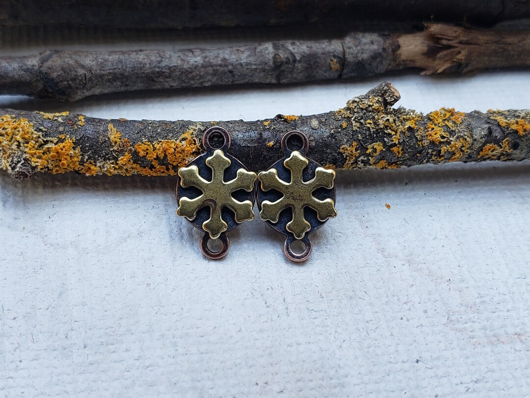 Tiny Earring Connectors Snowflake Earring Connectors Tiny Connectors ...