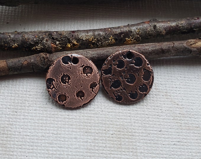 Etched Copper Earring Findings - Abstract Etched Earring Findings ...