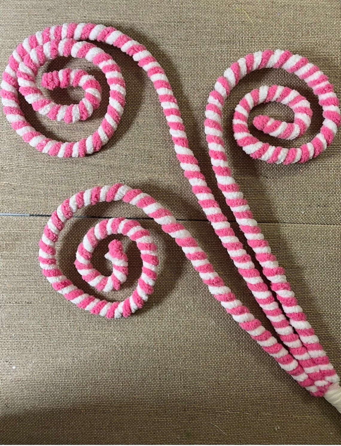 Faux Candy Pink & White Swirl Pick Candy Land Tree Topper Tree Decor ...