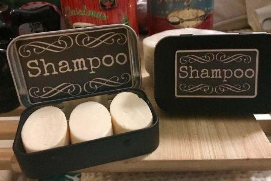 TRAVEL TALLOW and CREAM Shampoo Bars Hinged Tin or Bag. Travel, Guests ...