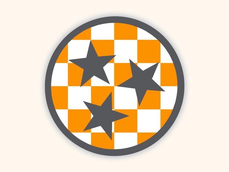 Knoxville Tennessee Tri-star Sticker Gray/checkered | Football | Laptop ...