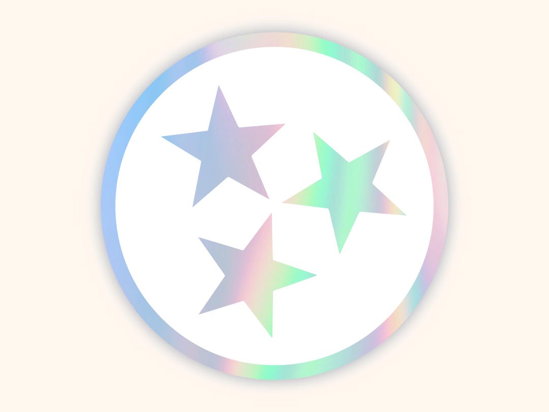 Tennessee Tri-star Sticker Holographic | Football | Laptop | Water ...