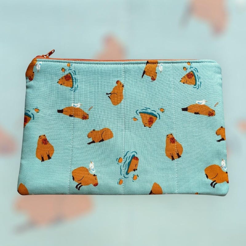 Capybara Zippered Pouch - Etsy