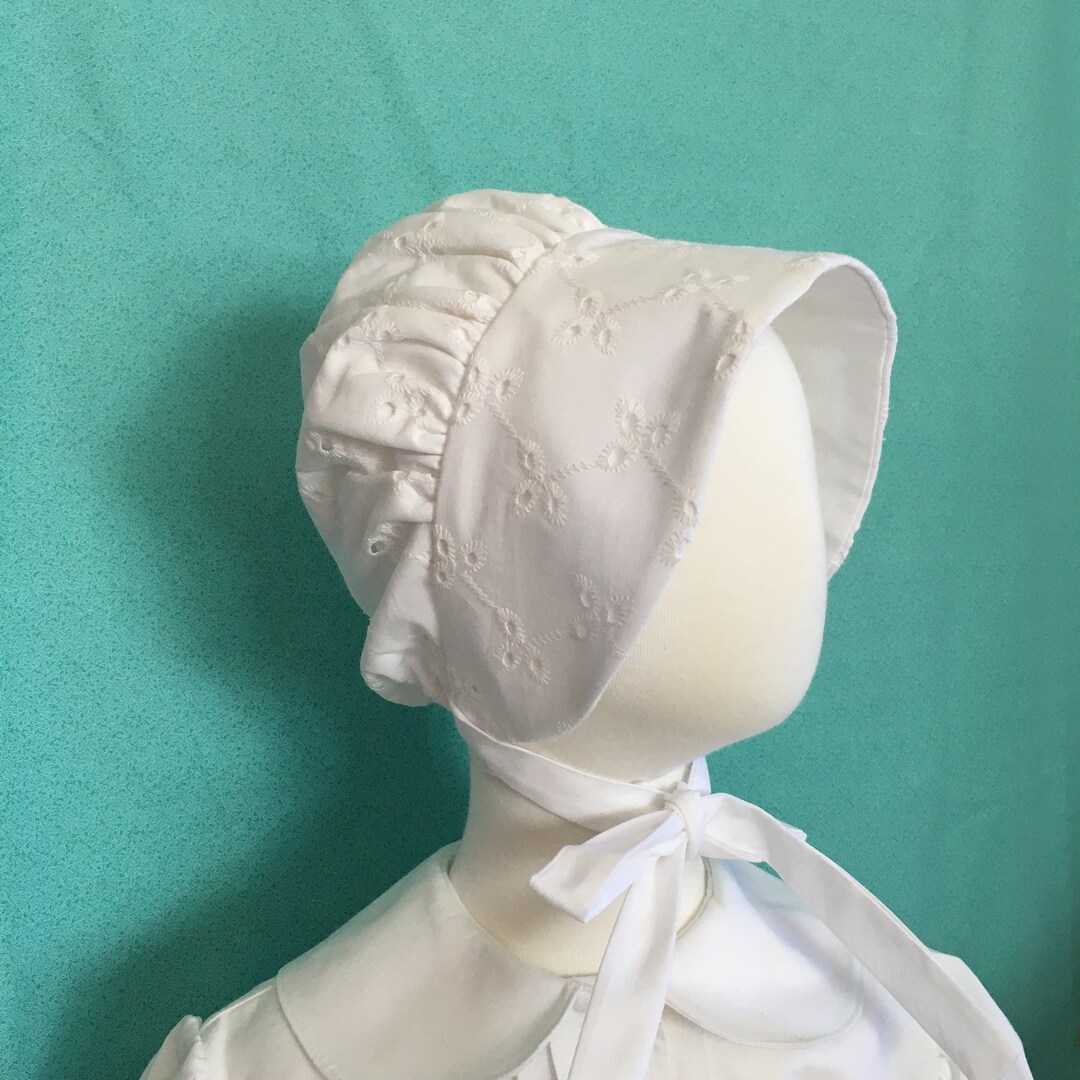 Custom Eyelet Bonnets Baby/children Sizes Bonnets Pioneer Bonnets ...