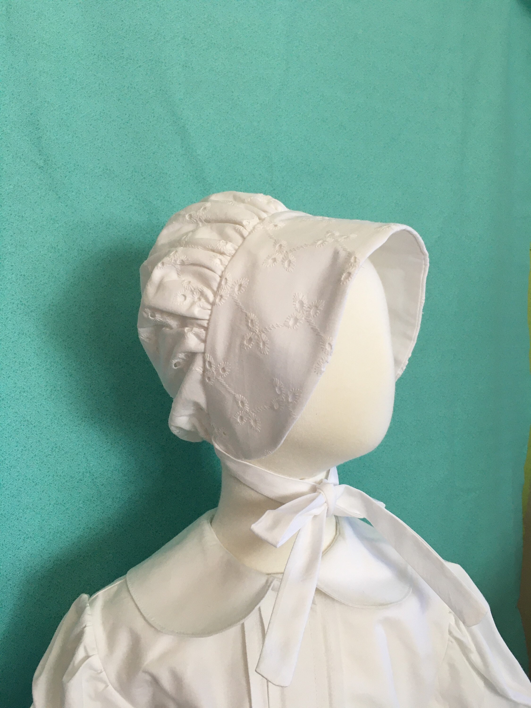 Custom Eyelet Bonnets Baby/Children Sizes Bonnets Pioneer | Etsy