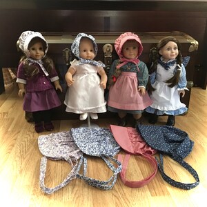 Custom Doll Bonnets Sizes Pioneer Bonnets Doll Bonnets, Doll Outfits ...