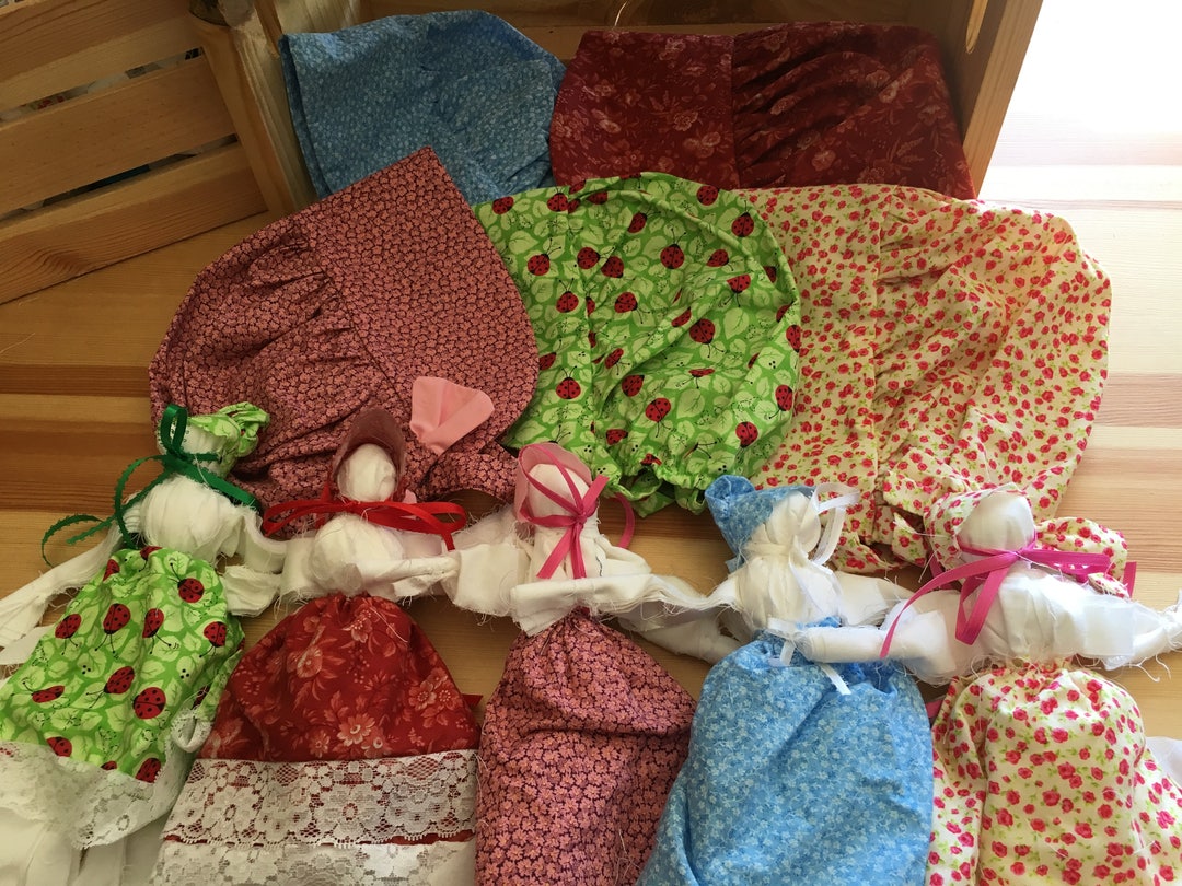 Custom Dolls and Matching Bonnets Church Rag Doll Girls Bonnets Rag ...