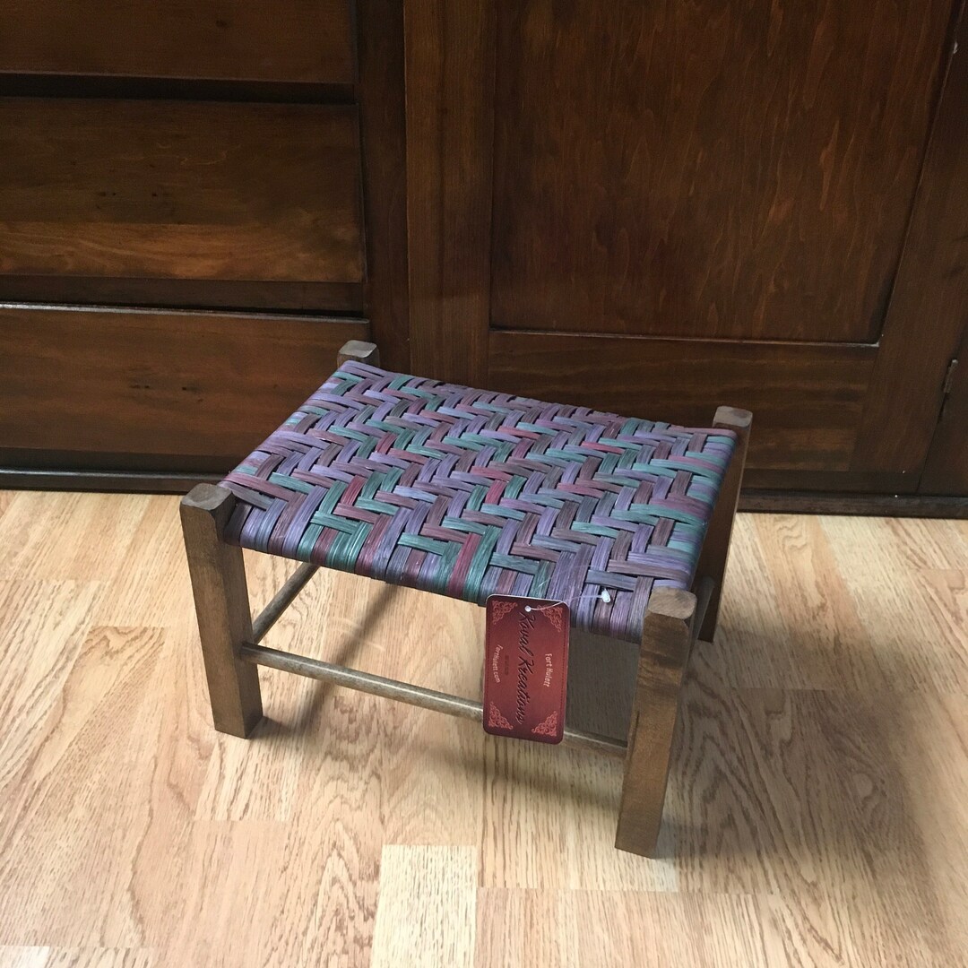 Sherwood Woven Foot Stool Beautiful Espresso Stained Wood Stool is ...