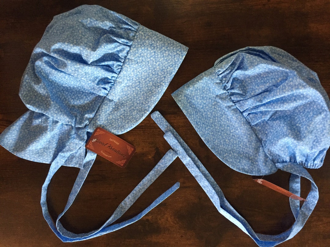 Prairie Blue Floral Pioneer Bonnet: Girls' Little House Style - Etsy