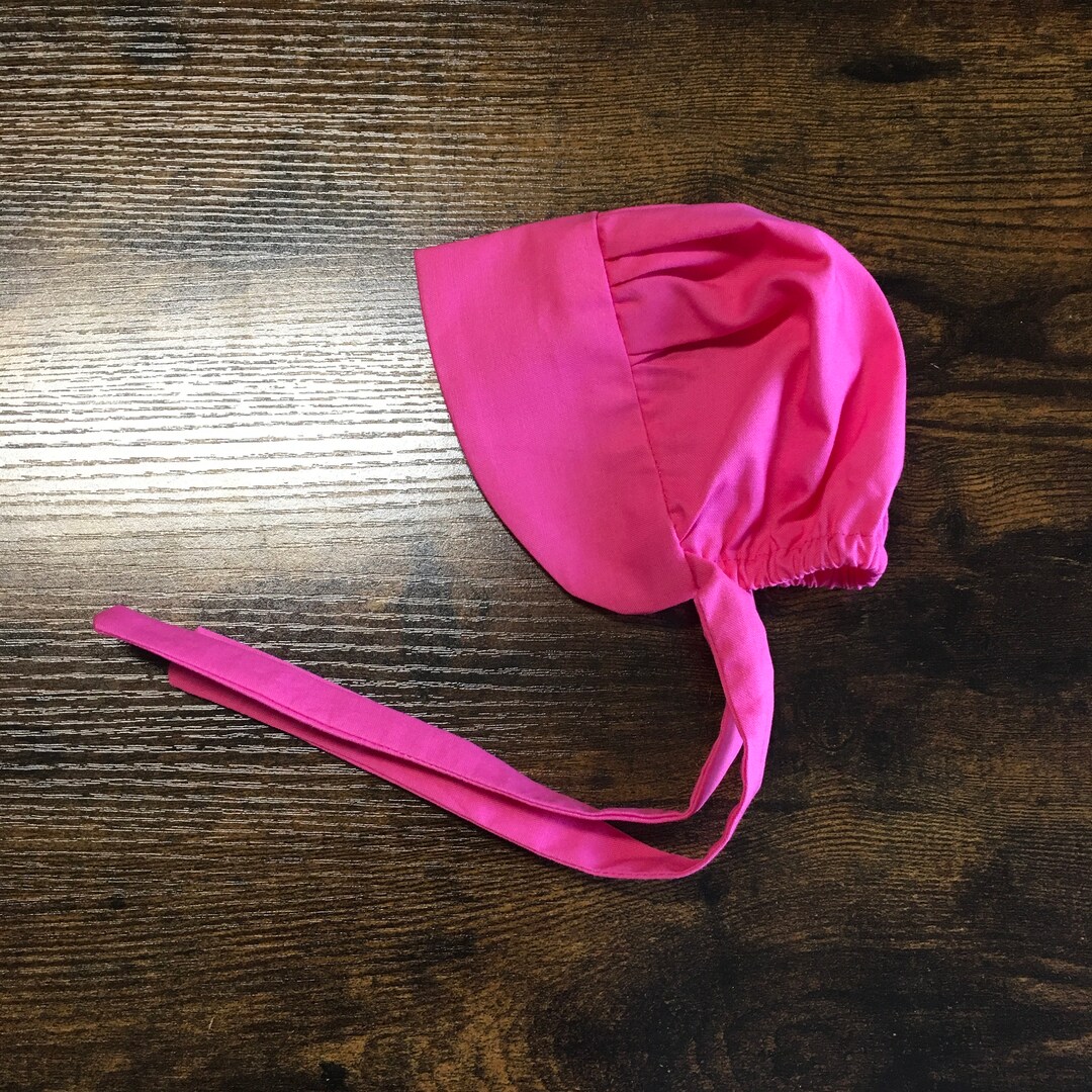Pink Doll Bonnets Sizes Pioneer Bonnets Doll Bonnets, Doll Outfits ...