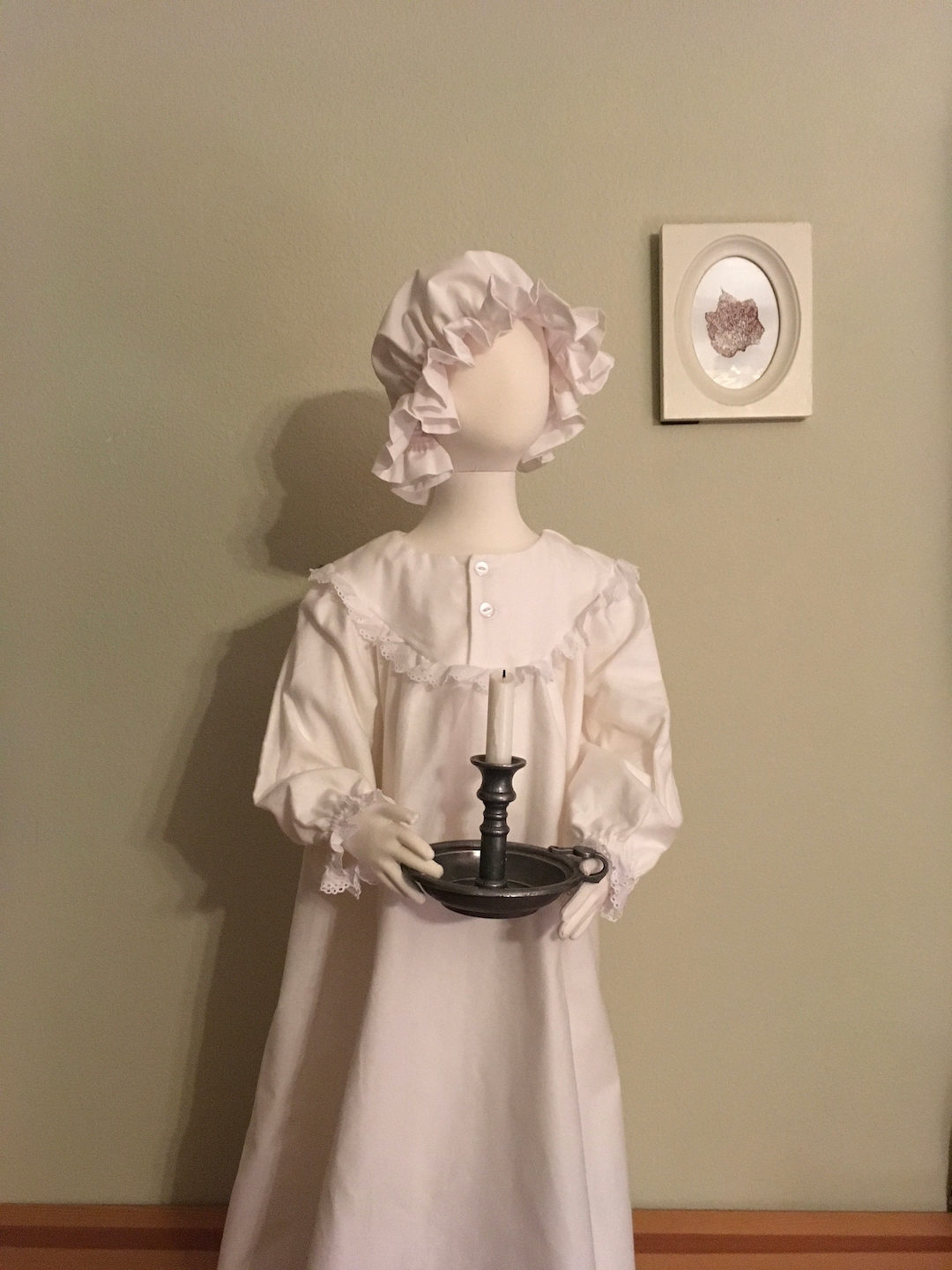 Claires Flannel Gown W/optional Matching Night Cap Little House the ...