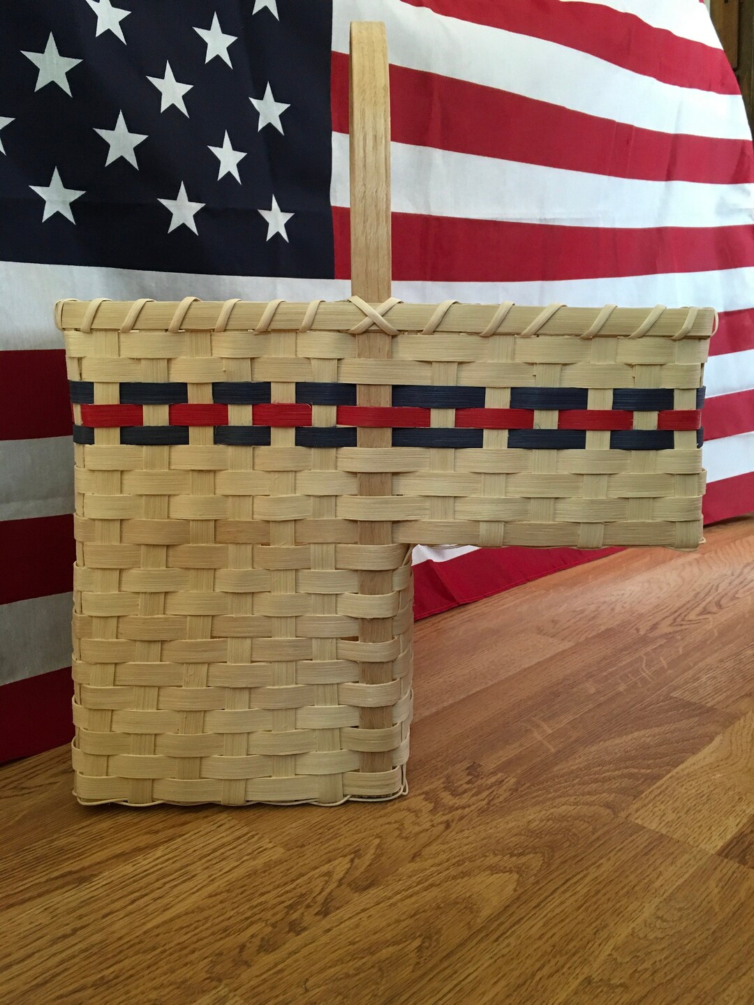 Stair Basket Patriotic Staircase Basket Stair Step Basket Tote Basket ...