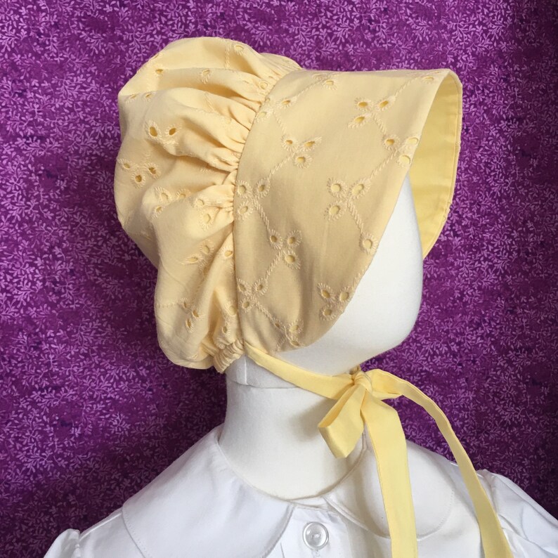 Custom Eyelet Bonnets Baby/children Sizes Bonnets Pioneer | Etsy