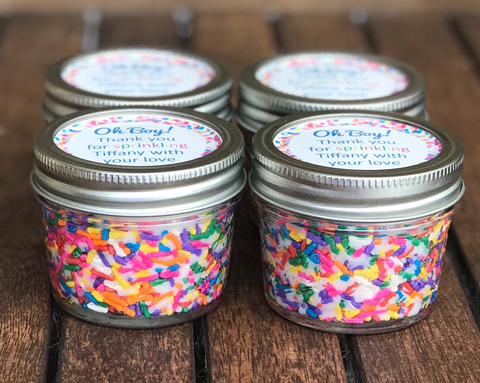 20 Rainbow Sprinkle Birthday Cake Scented Candle Favors: Baby Shower ...