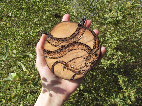 Dragon Snake Pyrography Wall Hanging | Etsy