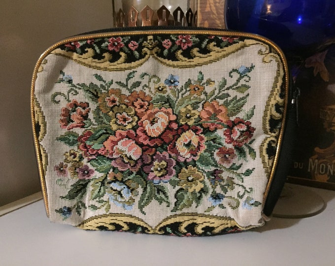 Vintage 1980's Guy Fanning & Co Tapestry Cosmetic Bag/pouch... - Etsy