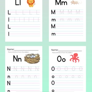 Preschool Handwriting Worksheets, Alphabet Writing Practice, ABC Letter ...
