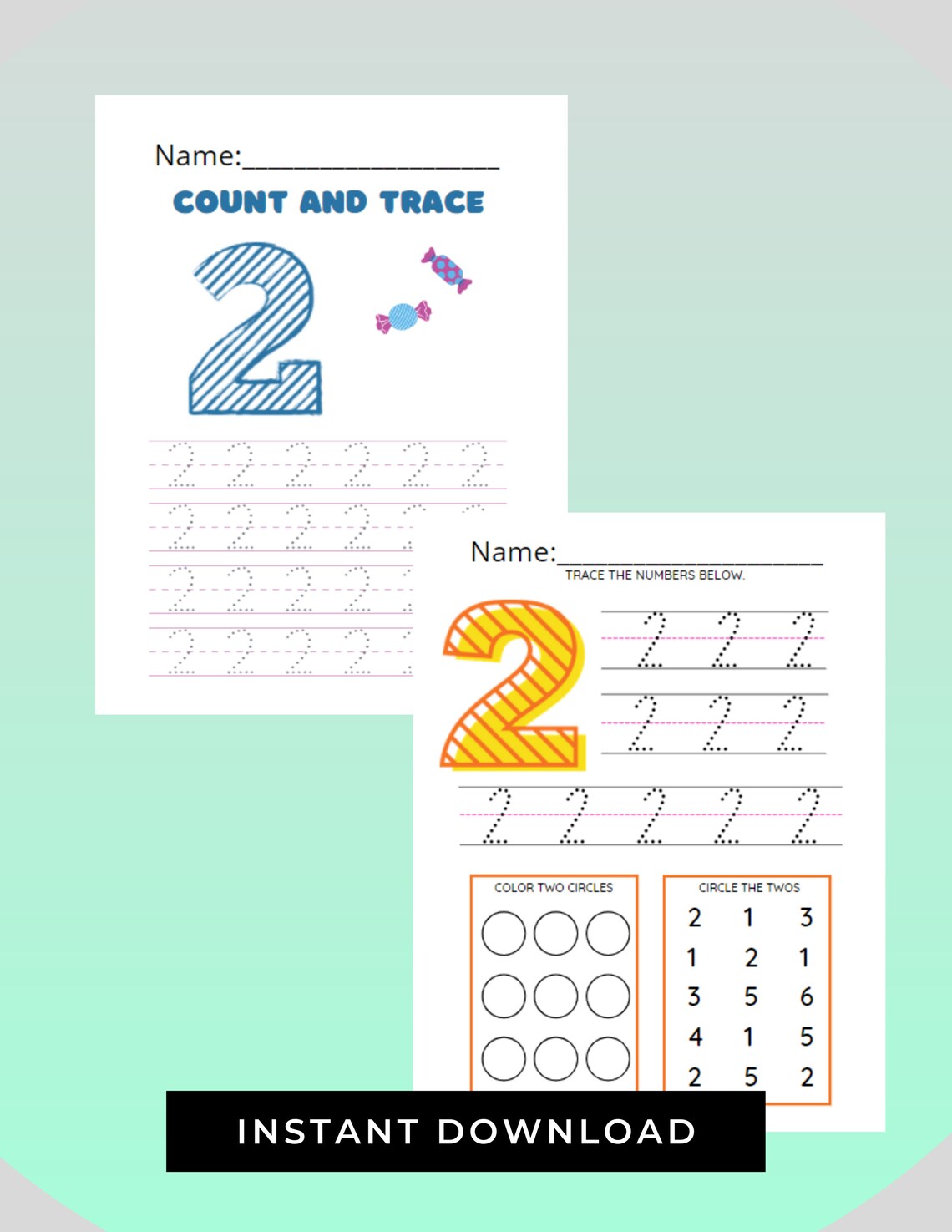 Count and Trace 0-10, Printable Worksheets, Preschool Worksheets ...