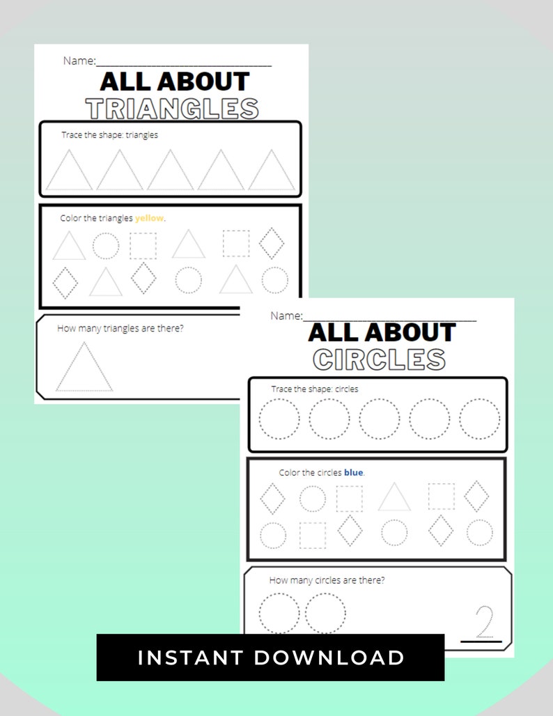 All About Shapes Preschool Worksheets, Kindergarten Worksheets ...