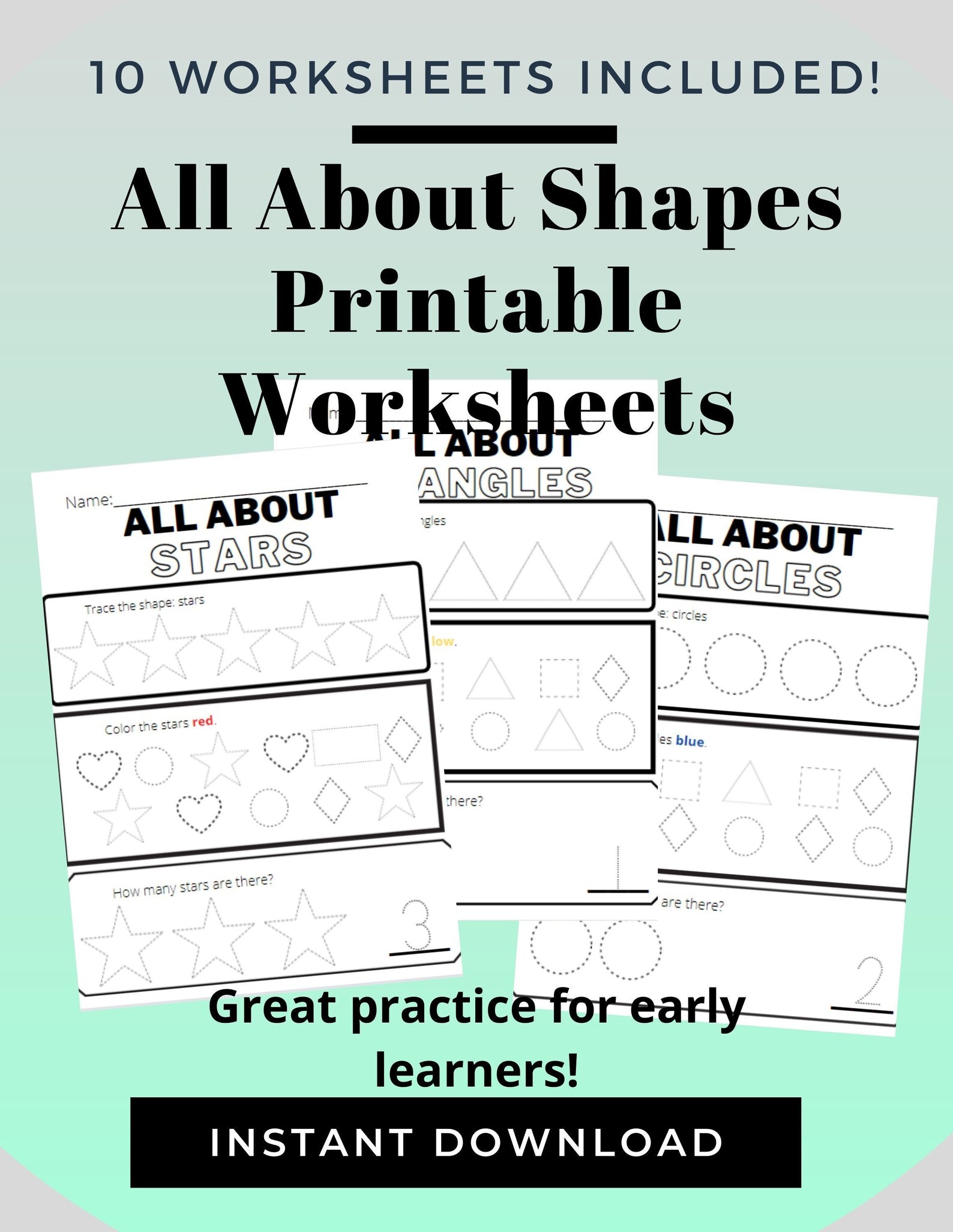 All About Shapes Preschool Worksheets, Kindergarten Worksheets ...