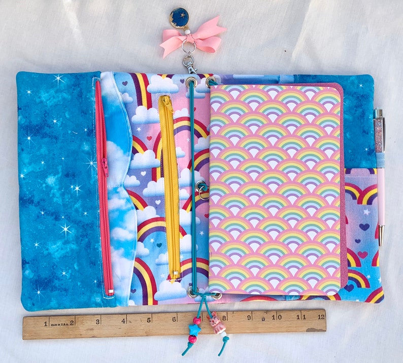 Sparkling magenta vinyl pin window display notebook cover with | Etsy