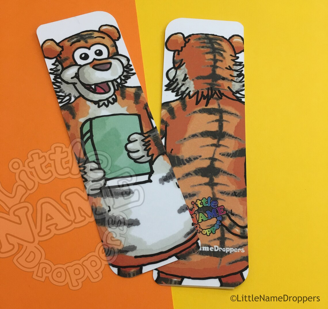 Kids Bookmarks Big Cat Theme Hand Drawn Animal Characters - Etsy