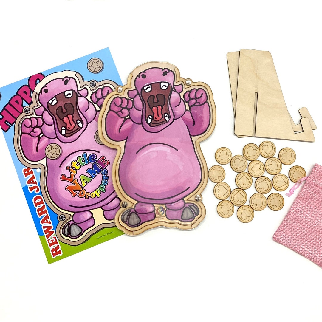 Hippo Reward Jar Kids Cartoon Laser Cut Rewards & Achievements - Etsy