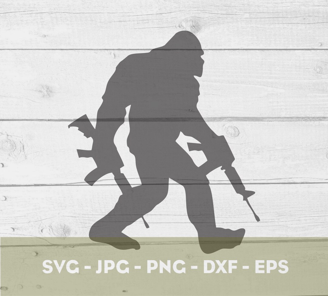 Bigfoot Rifles Cut File, SVG File, Cricut, Laser, Cnc, Sasquatch, Rifle ...