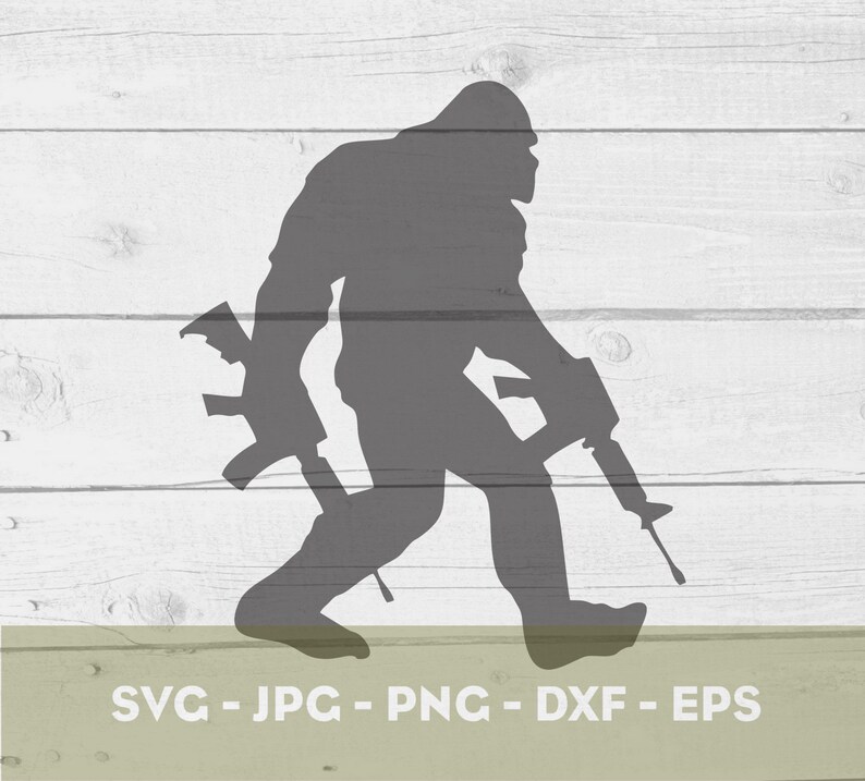 Bigfoot Rifles Cut File, SVG File, Cricut, Laser, Cnc, Sasquatch, Rifle ...