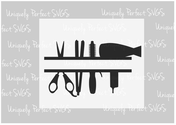 Solon Tools // Cutout // Salon // Hairdresser Svg // Beauty | Etsy