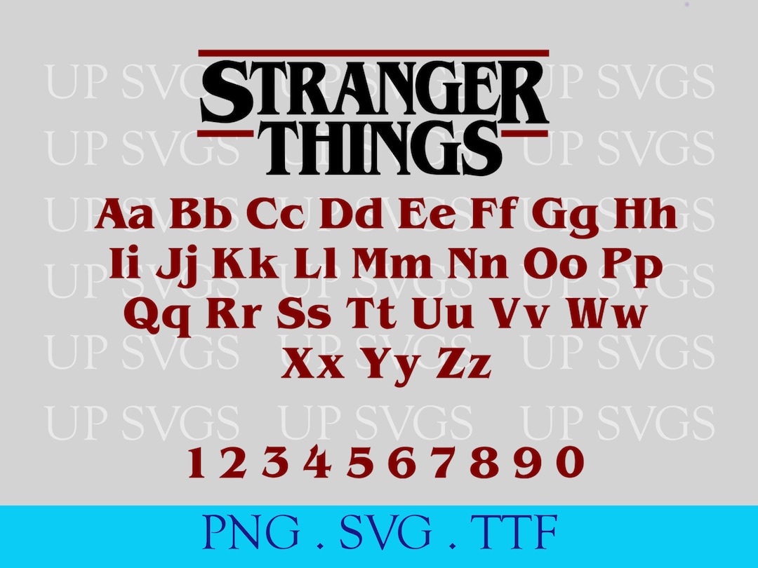 Stranger Things Font / Cutting File / Cricut File / TTF - Etsy