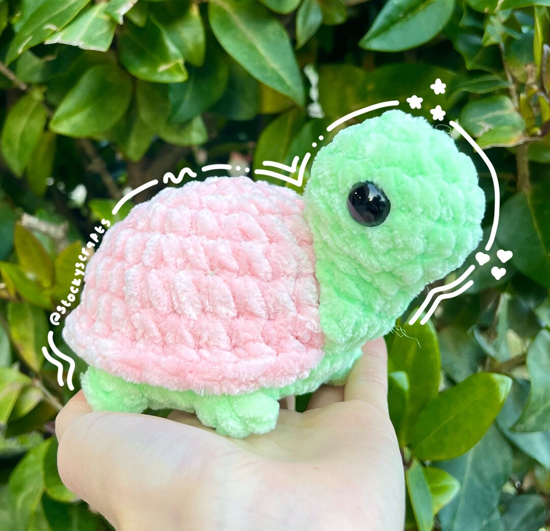 Crochet Fluffy Turtle | Chunky Turtle | Cute Crochet Turtle | Desk ...