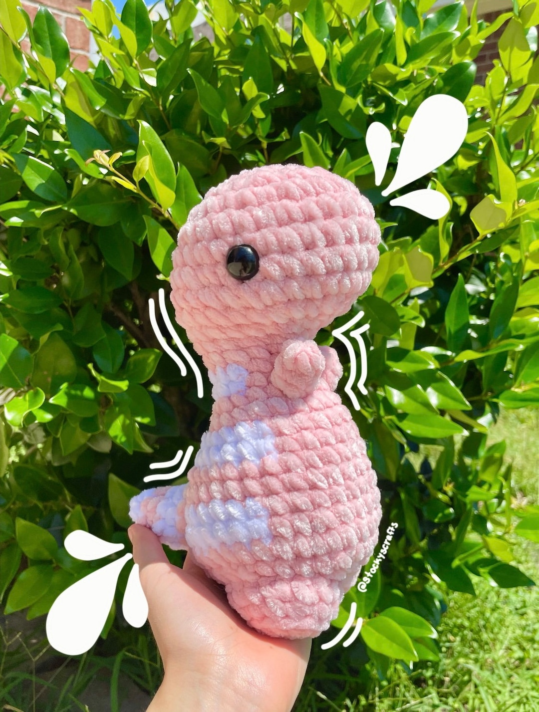 Crochet Fluffy Dinosaur | Crochet Dinosaur | Fluffy T-rex | Chunky T ...