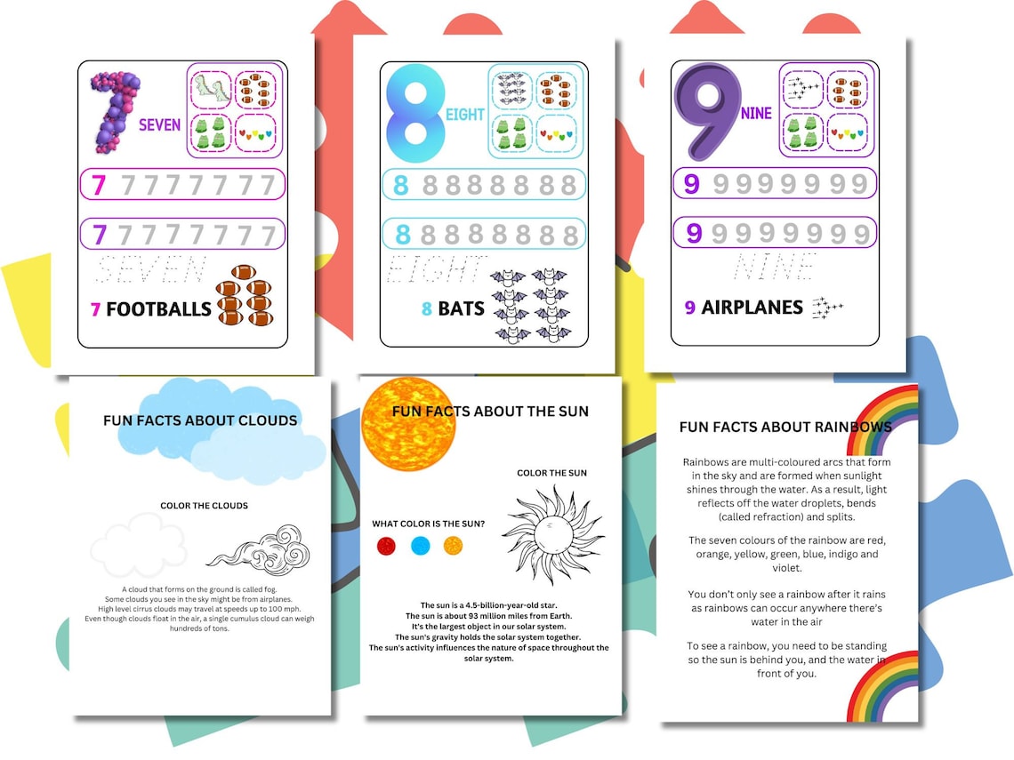 Printable Toddler Worksheets Toddler Workbook Instant Download Alphabet ...