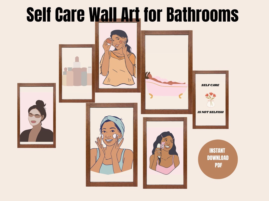 Self Care Wall Art | Set of 7 Prints | Self Care Gallery Wall Set ...