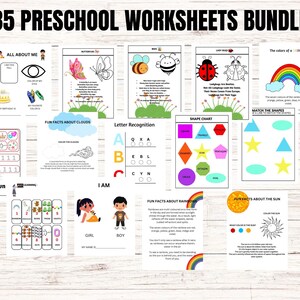 Printable Toddler Worksheets Toddler Workbook Instant Download Alphabet ...