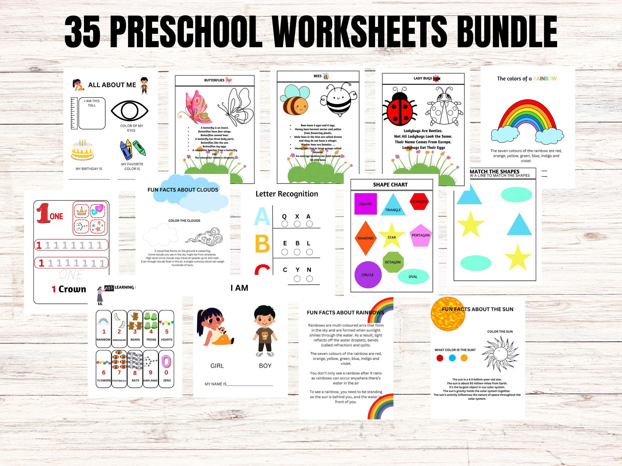 Printable Toddler Worksheets Toddler Workbook Instant Download Alphabet ...