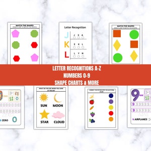 Printable Toddler Worksheets Toddler Workbook Instant Download Alphabet ...