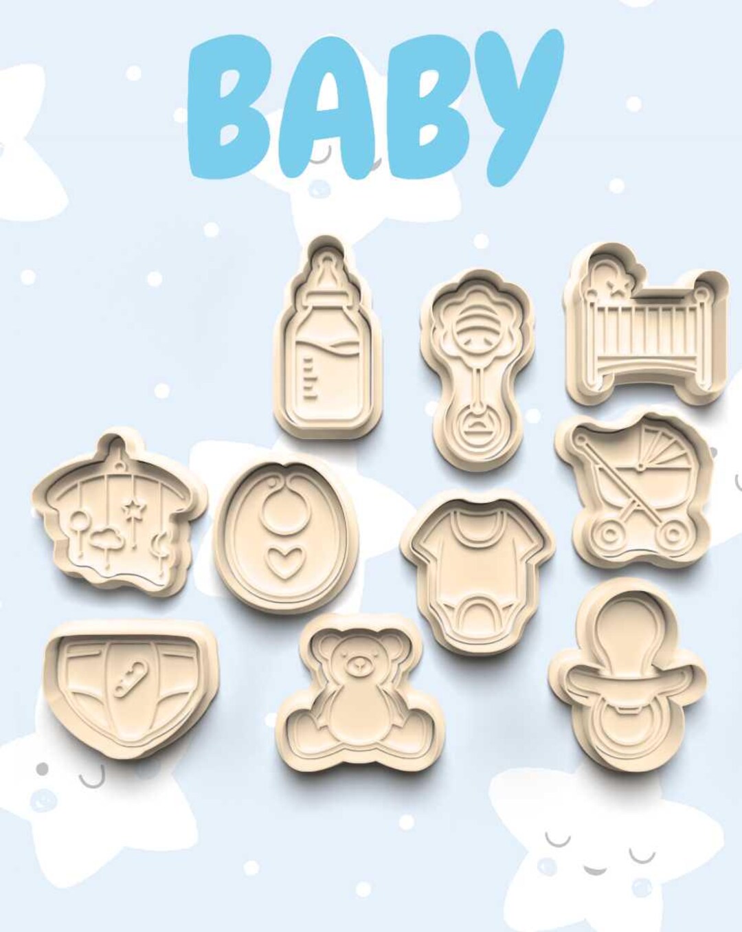 Baby Cutter & Stamp PRV, Cookies, Fondant, Decorations, Crafting ...