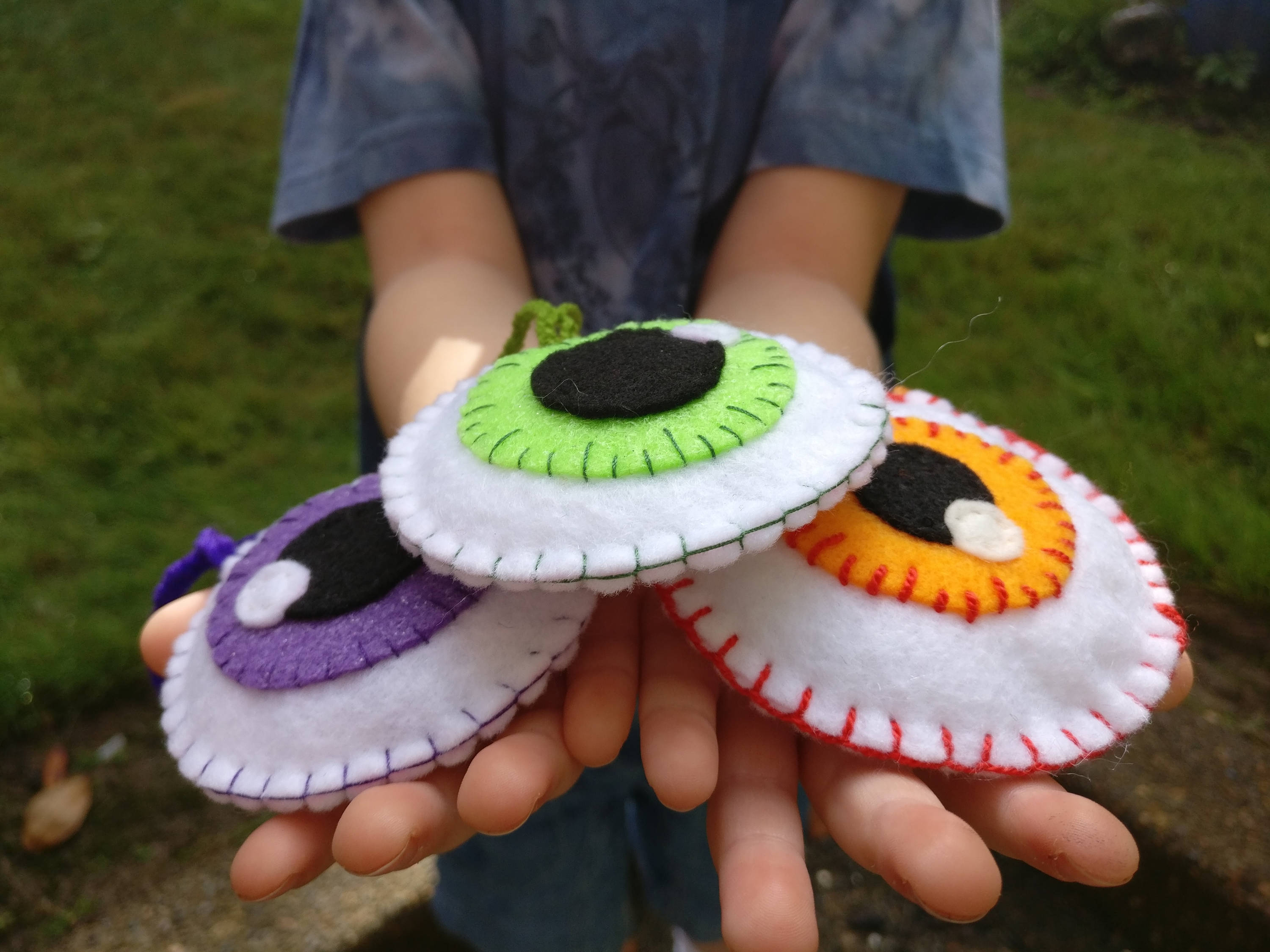 Creepy eye halloween decoration ornament felt ornament bag | Etsy