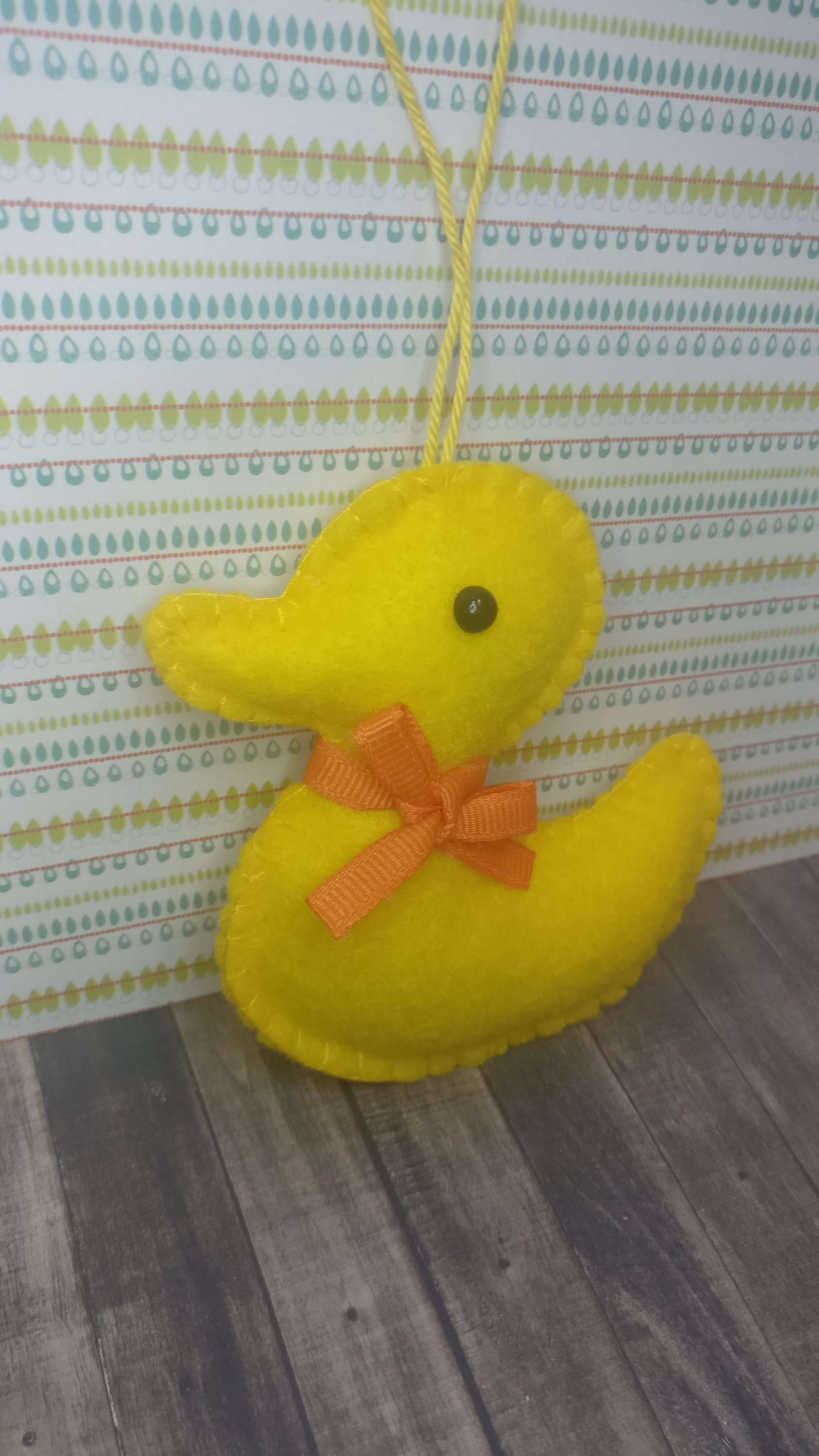 Easter Duckling Ornament Yellow Duck Easter Decoration felt - Etsy