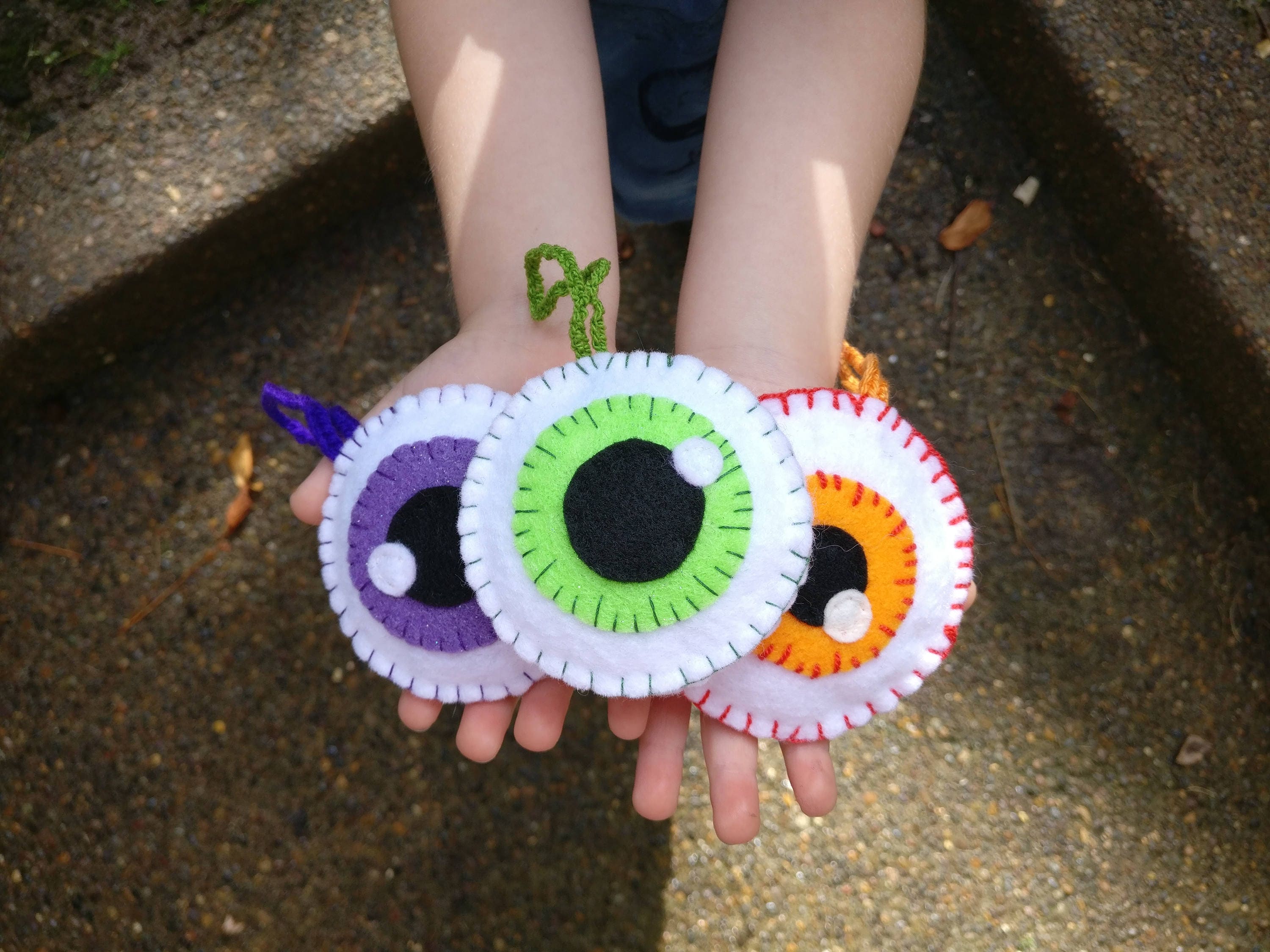 Creepy eye halloween decoration ornament felt ornament bag | Etsy