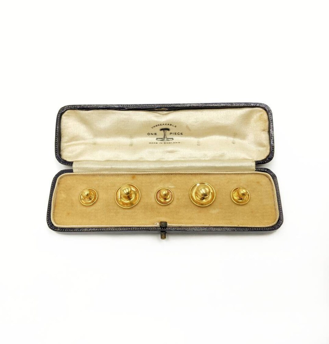 Rare Antique 18k Gold Studs Set Complete With Original Box Solid Gold ...