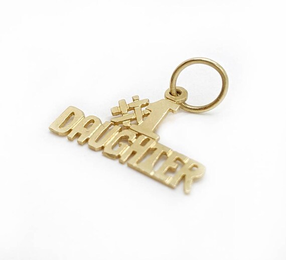 Number One Daughter Pendant in 14k Yellow Gold 1 Necklace | Etsy