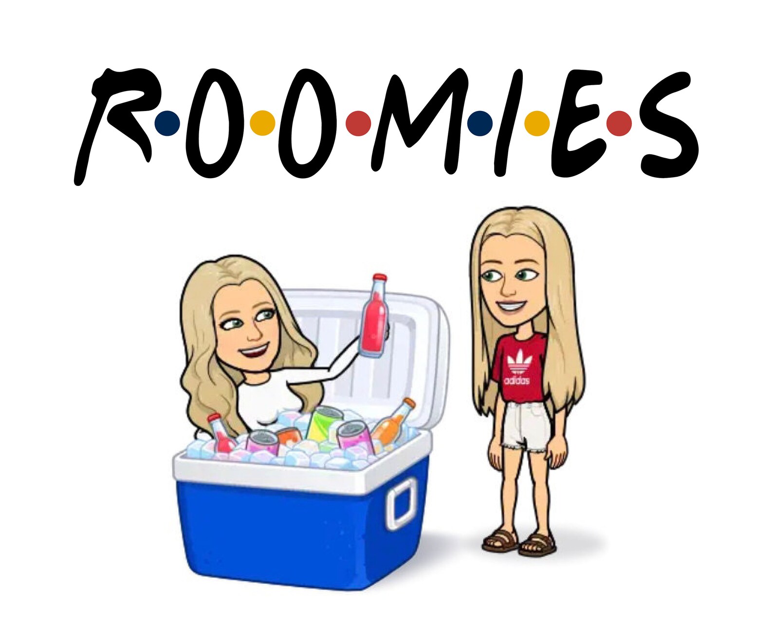 Custom friends Bitmoji Poster College Apartment - Etsy