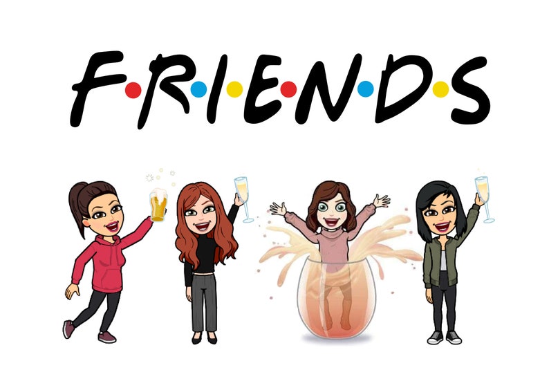 Custom friends Bitmoji Poster College Apartment - Etsy