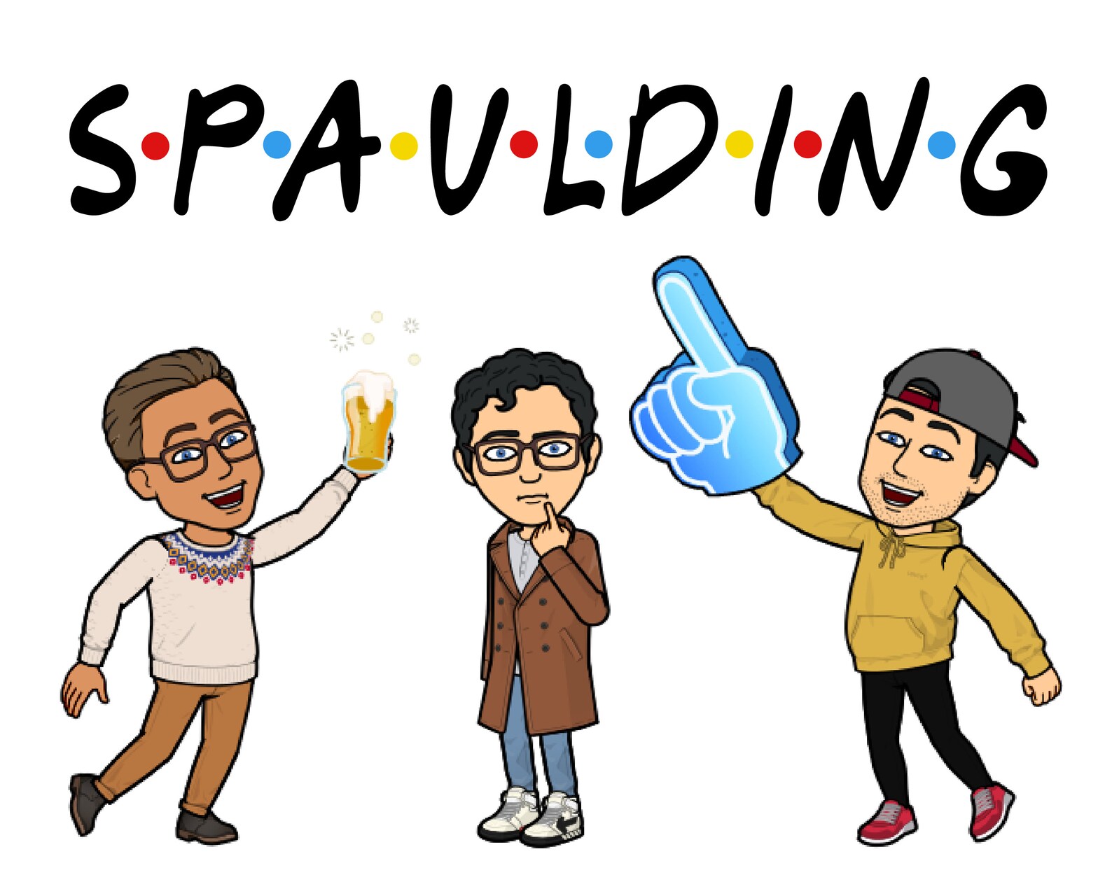 Custom friends Bitmoji Poster College Apartment - Etsy