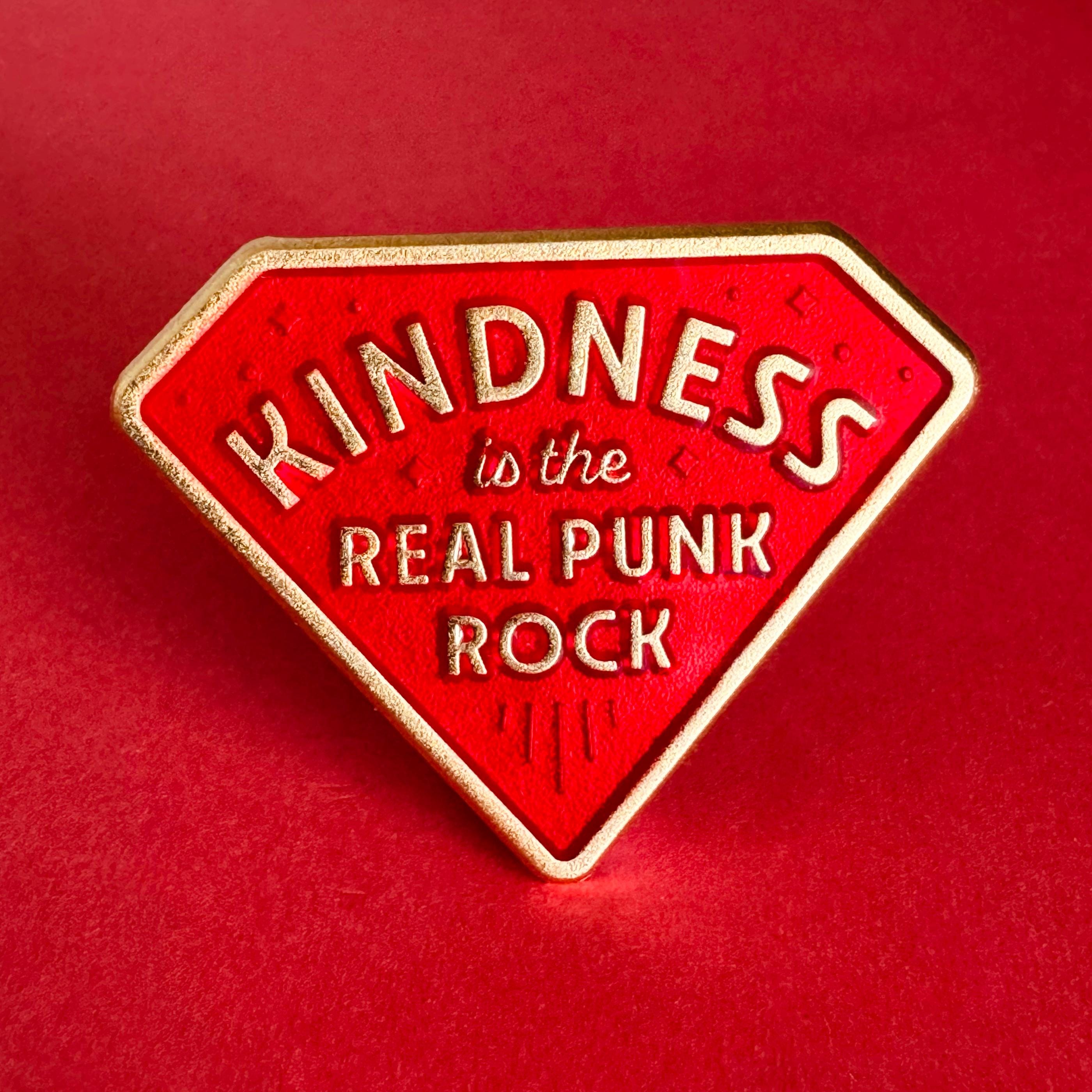 Kindness is the Real Punk Rock Enamel Pin - Etsy